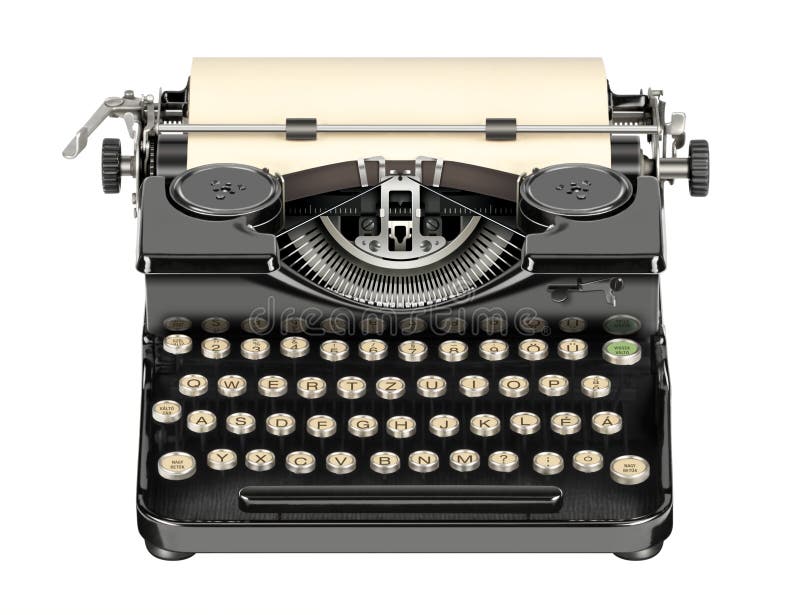 Old typewriter stock image. Image of type, press, characters - 15918099