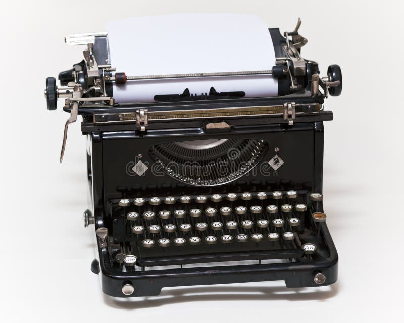 Old typewriter stock photo. Image of machine, stamps - 27263036