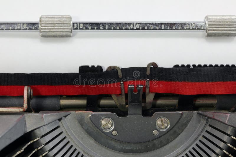 Old Typewriter with Black and Red Ink Ribbon Stock Image - Image of ...