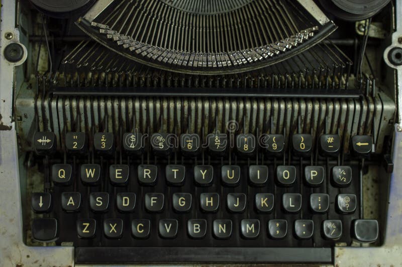 Old Typewriting Machine in Focus Stock Photo - Image of antique ...