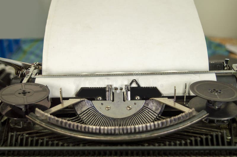 Old Typewriting Machine in Focus Stock Image - Image of letter, brown ...