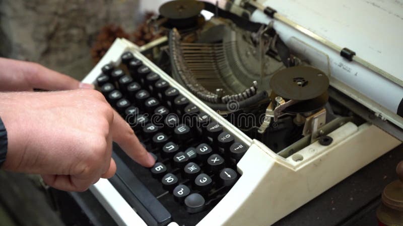 Old Typewriter. Hand Typing. Stock Video - Video of writer, ancient ...