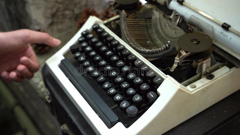 Old Typewriter. Hand Typing. Stock Footage - Video of journalism ...