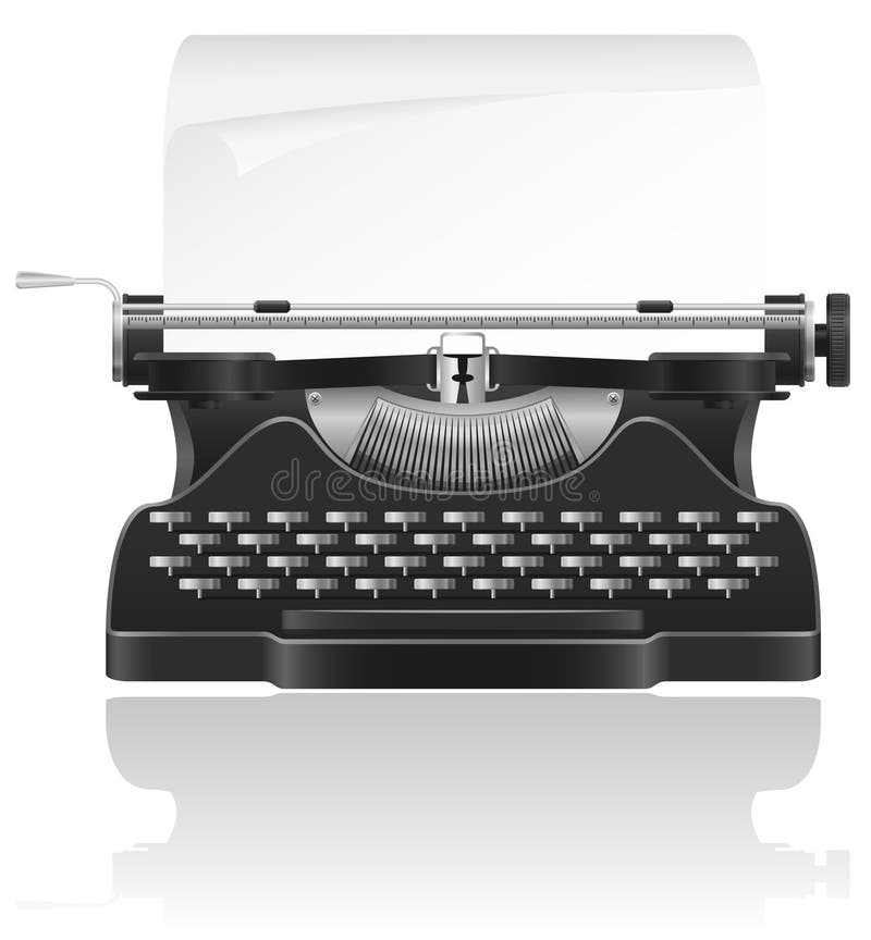 Vector old typewriter icon stock vector. Illustration of background ...