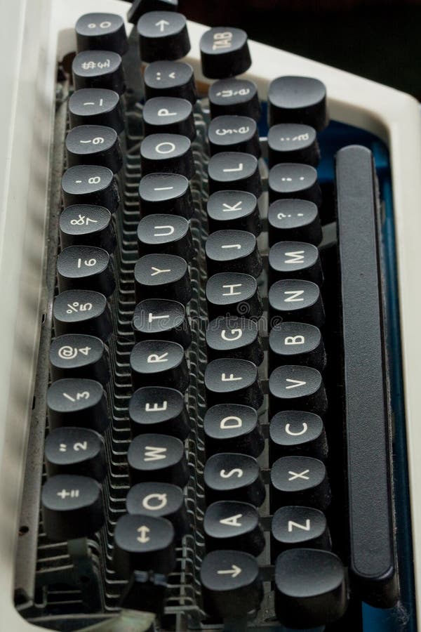 Old typewriter keyboard stock image. Image of 1980, text - 12924357