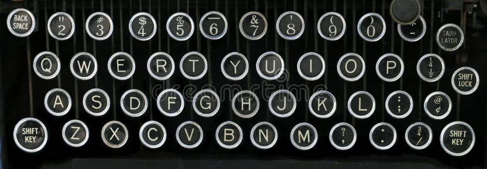 Old typewriter keyboard stock photo. Image of qwerty - 17880096