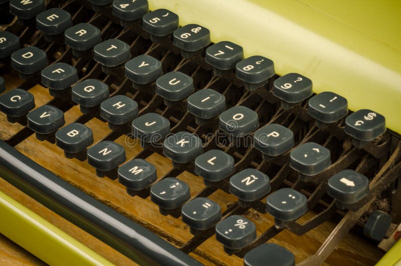 Old typewriter keyboard stock image. Image of mechanical - 99262543