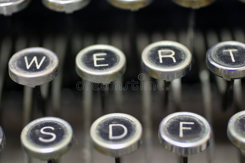 Old typewriter keys stock image. Image of type, typewriter - 12777765