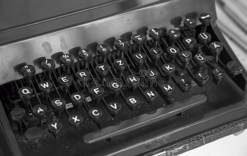 Old Typewriter Machine Keyboard Stock Image - Image of antique ...