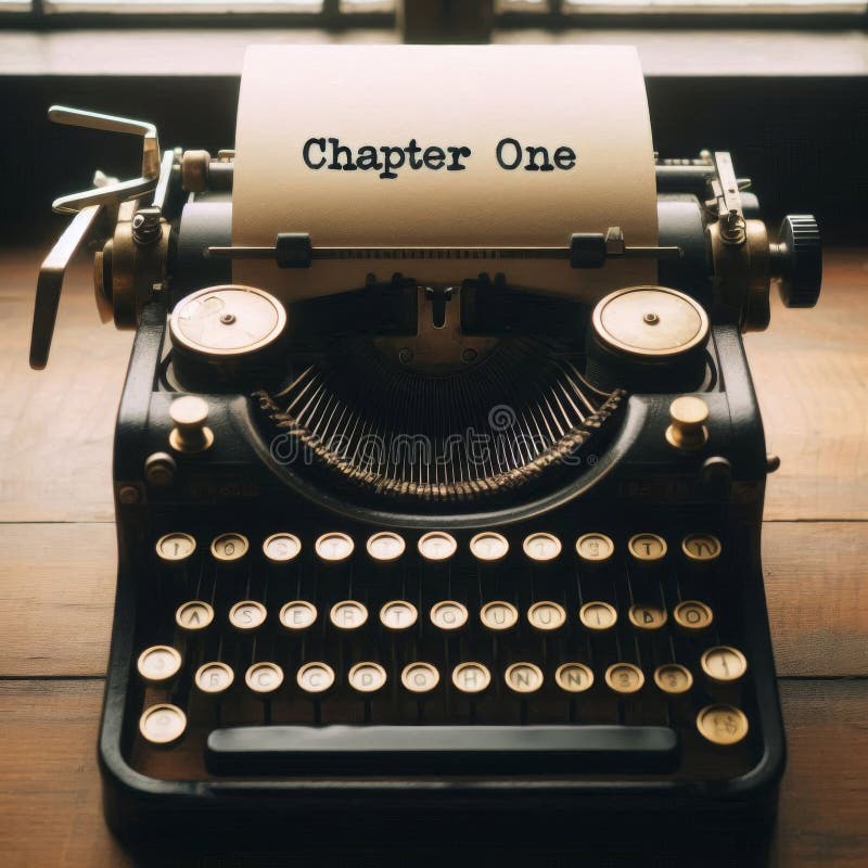 Old Typewriter with New Year Chapter One Print Stock Illustration ...
