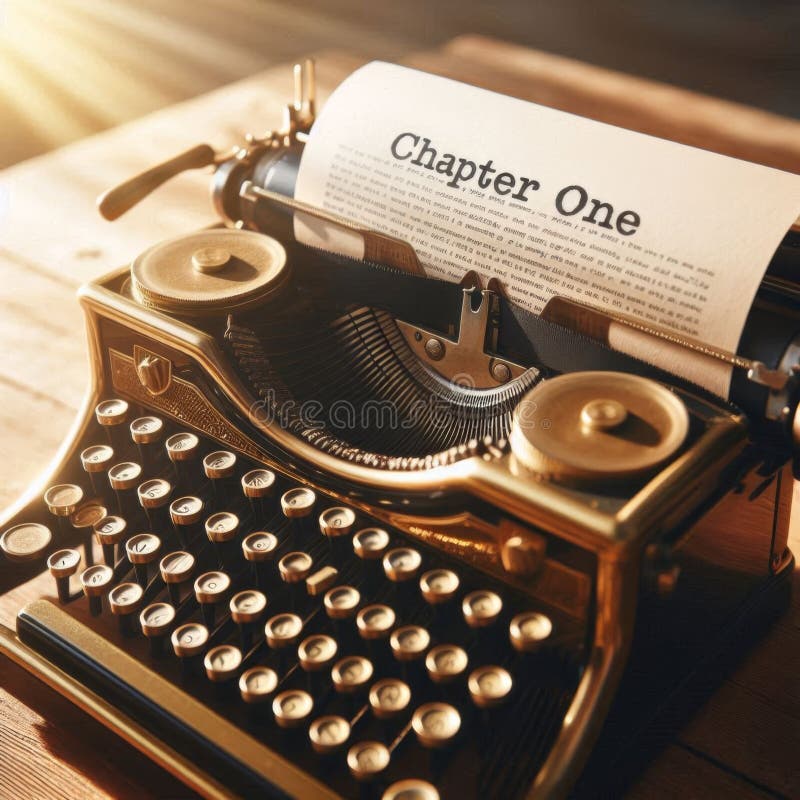 Old Typewriter with New Year Chapter One Print Stock Illustration ...