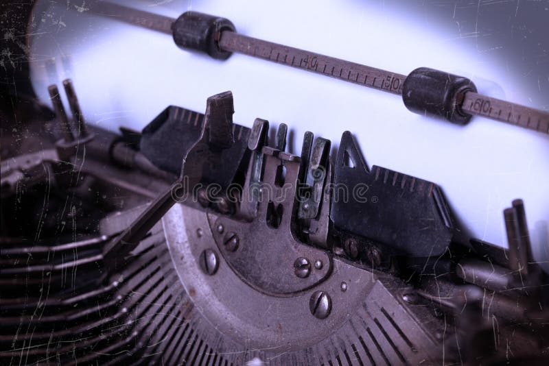 Old typewriter with paper stock photo. Image of document - 40511852
