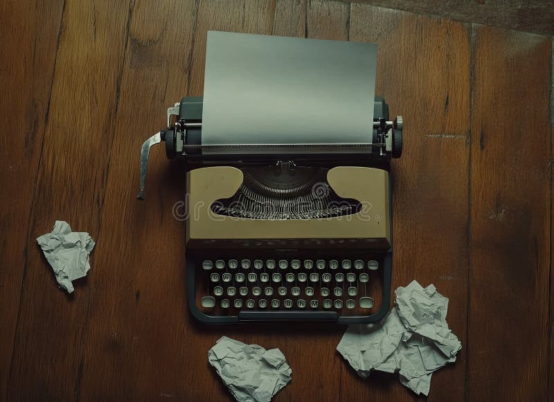 Old Typewriter Paper Notebook Representing Creative Ideas. Stock Image ...