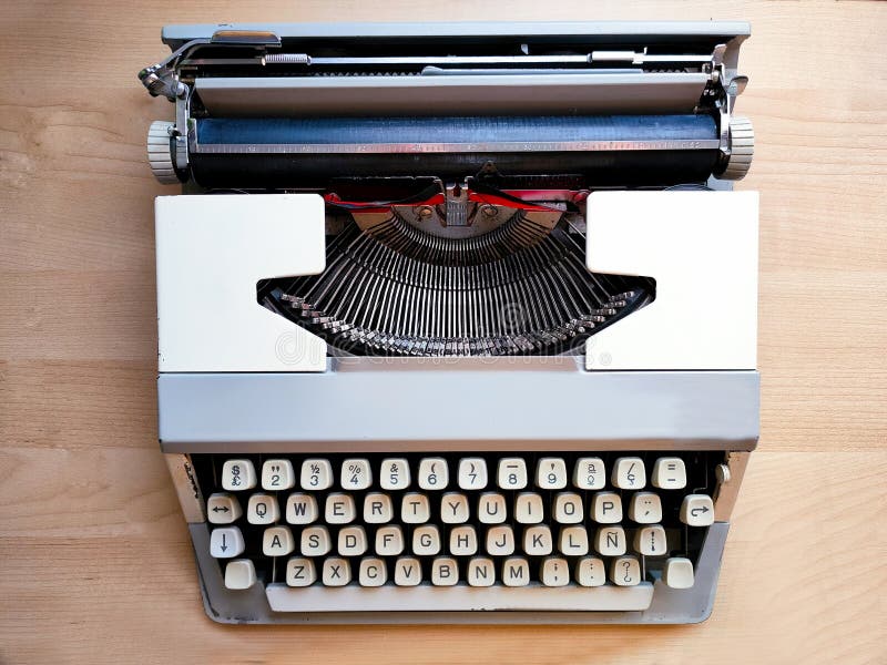 Old Typewriter Seen from Above Stock Image - Image of compose ...