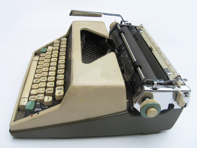 Old Typewriter - Side View stock image. Image of equipment - 4189577