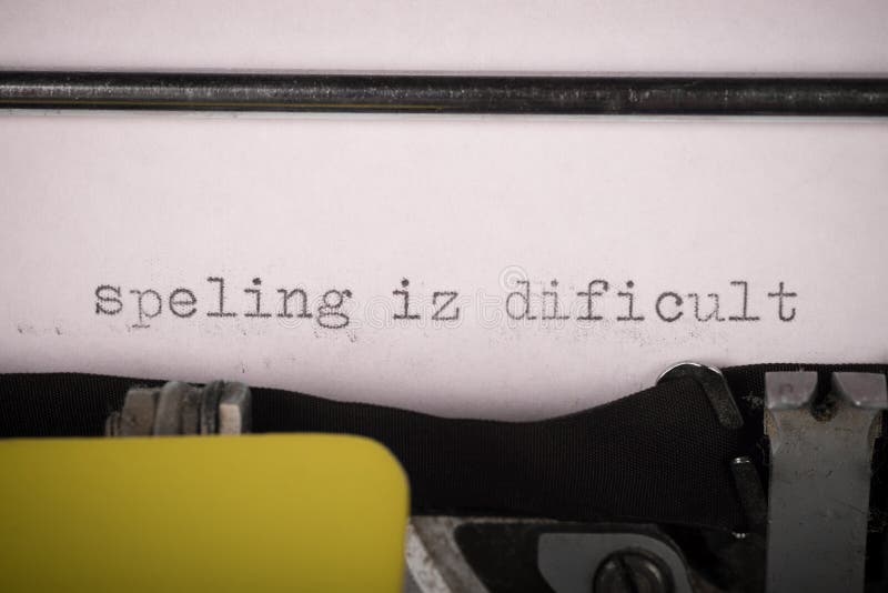 Typed Text with Spelling Mistakes Stock Photo - Image of correction ...