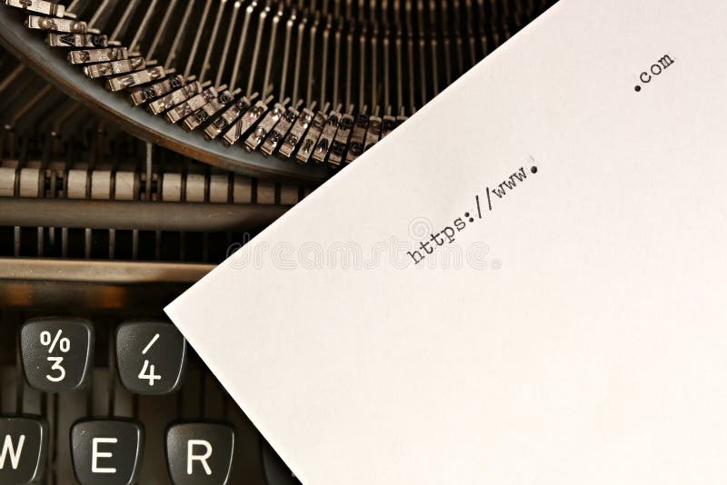 Old Typewriter with Text Http Stock Image - Image of letter, macro ...