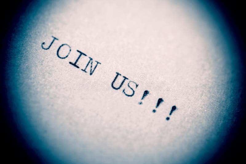 Old Typewriter with Text Join Us Stock Photo - Image of join, office ...