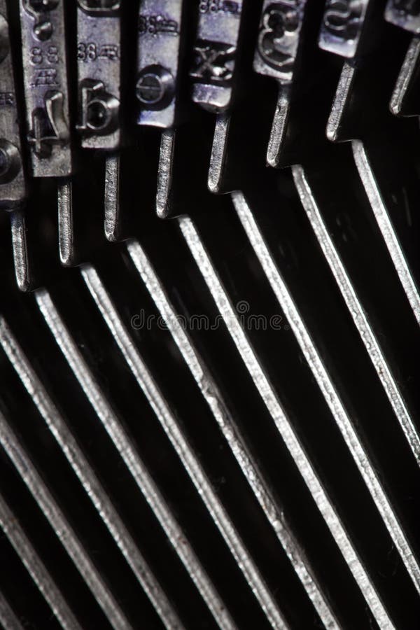 Old typewriter type bars stock photo. Image of selective - 39298020