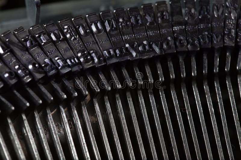 Old typewriter type bars stock photo. Image of selective - 39298020