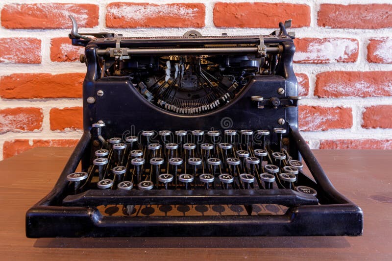 Old Typewriter. Vintage Typewriter Machine Closeup Photo Stock Image ...