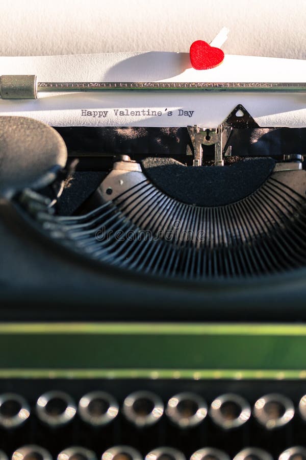 Old Typewriter with Words of Love Stock Photo - Image of novel, retro ...