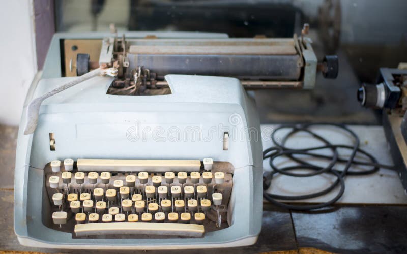 Old Typewriters that Have Been Used in the Past Stock Image - Image of ...