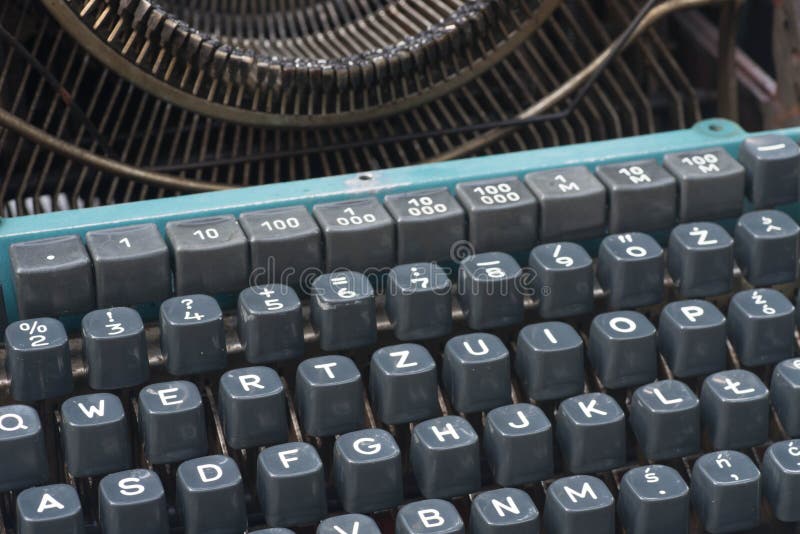 Old typewritter keyboard stock image. Image of dirty - 97995209