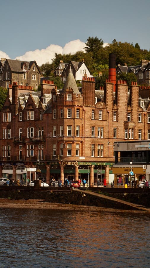 Old, Typical Buildings by the Sea in Scotland, Vertical Editorial Stock ...