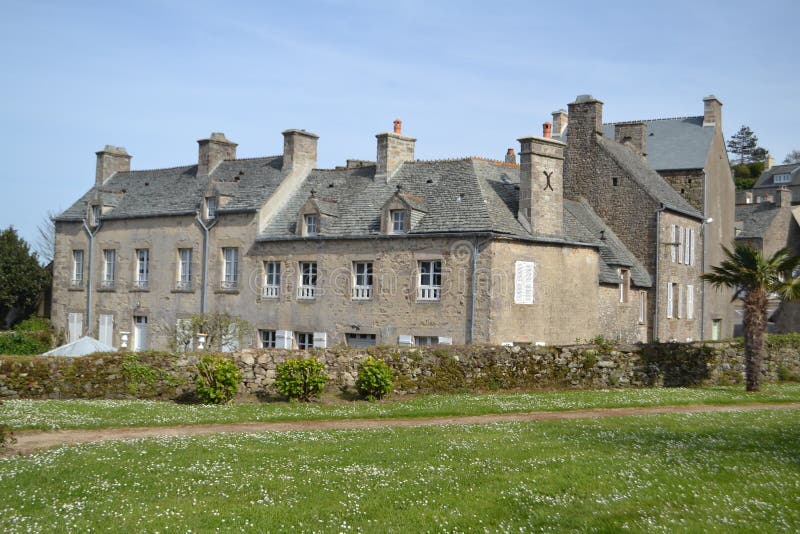 Old Typical Houses in Western Normandy Stock Photo - Image of normandy ...
