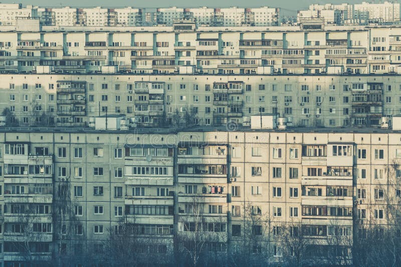 Old Typical Panel Apartment Buildings As a Background or Backdrop ...
