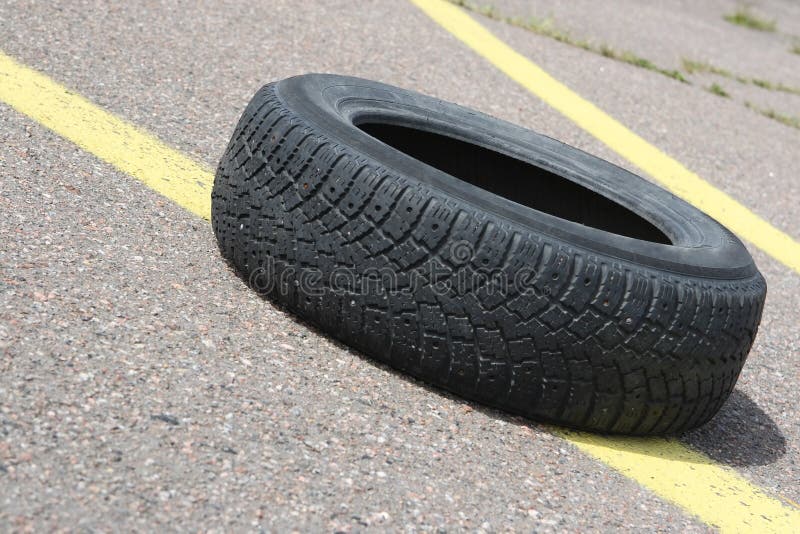 Old tyre stock photo. Image of wheel, drive, profile, rubber - 2587906