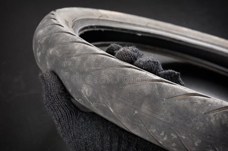 Old tyre stock image. Image of motorcycle, crack, swerve - 65774357