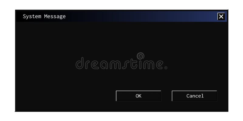 Old UI of System Dialogue Box. Stock Vector - Illustration of alert ...