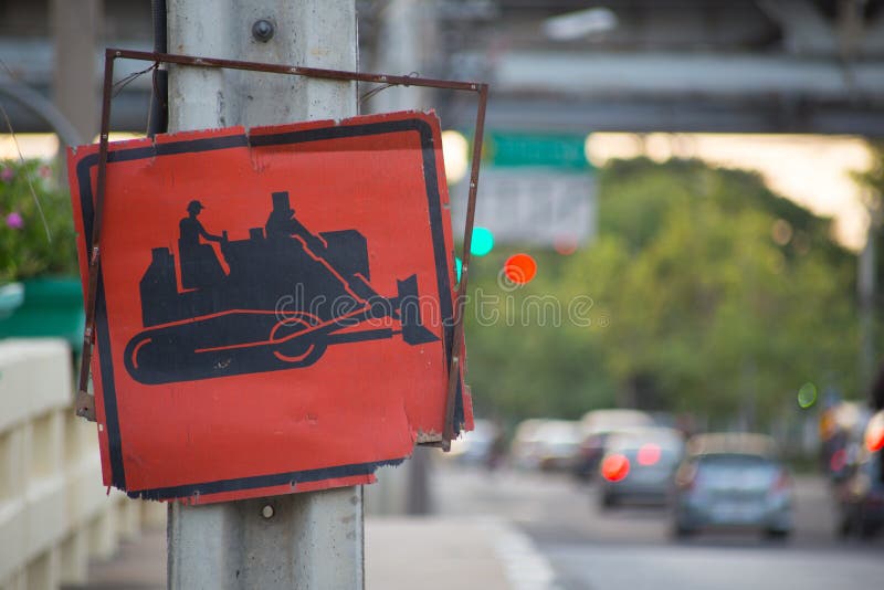 Old Under Construction Sign Stock Photo - Image of symbol, design: 70174114