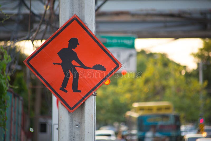 Old Under Construction Sign Stock Photo - Image of service ...