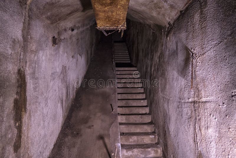 Old Underground Soviet Military Bunker Under Fortification. Stock Image ...