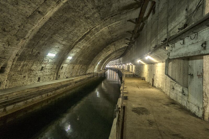 Old Underground Soviet Military Bunker Under Fortification. Stock Image ...