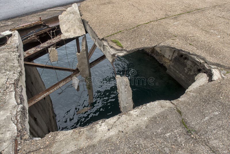 Old Underground Soviet Military Bunker Under Fortification. Stock Photo ...