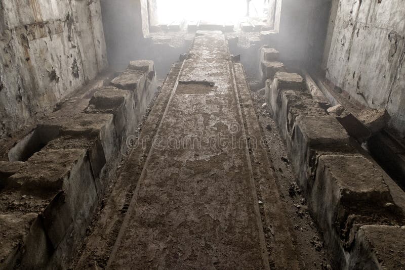 Old Underground Soviet Military Bunker Under Fortification. Stock Photo ...