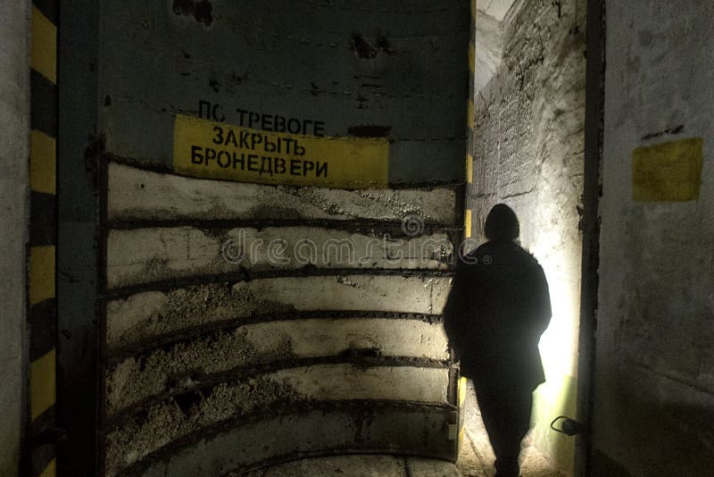 Old Underground Soviet Military Bunker Under Fortification. Stock Image ...
