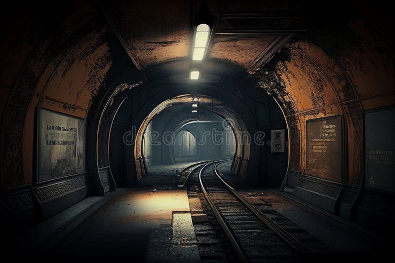 Old Underground Subway. AI Generated Stock Illustration - Illustration ...