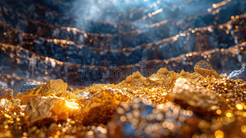 The Old Underground Tunnel of the Gold Mine. Gold Mining in the Mine ...