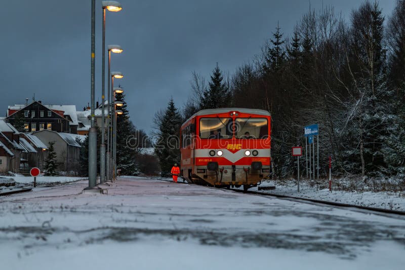 Old Unit Engine with Cold Winter Morning Colors in Moldava CZ 12 23 ...