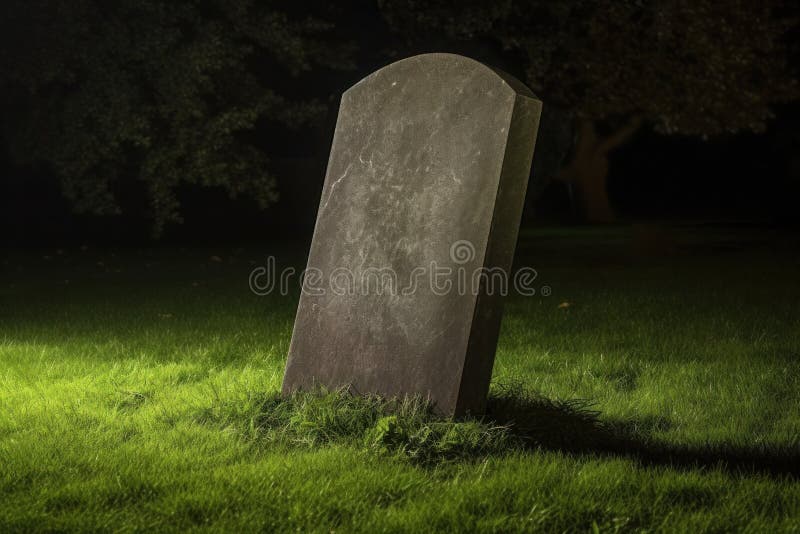 Blank Gravestone Night