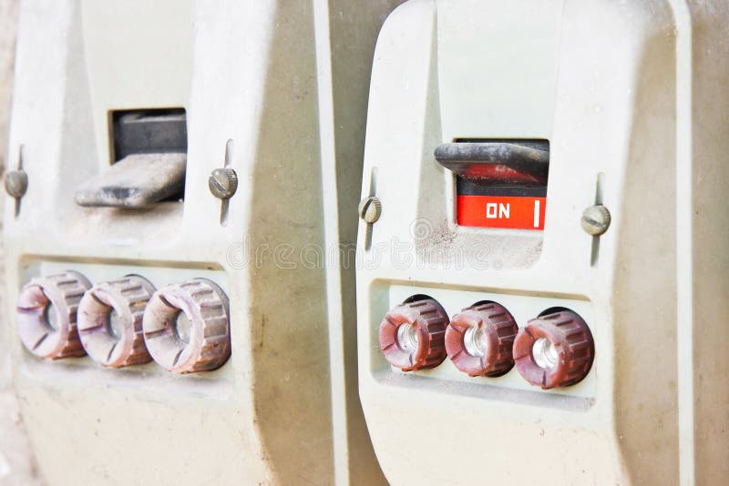 Old Unused Italian Three Phase Switch for 380 Volts in on Position ...