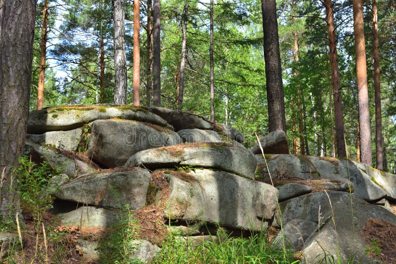 Old Ural Mountains stock photo. Image of forest, background - 155814220
