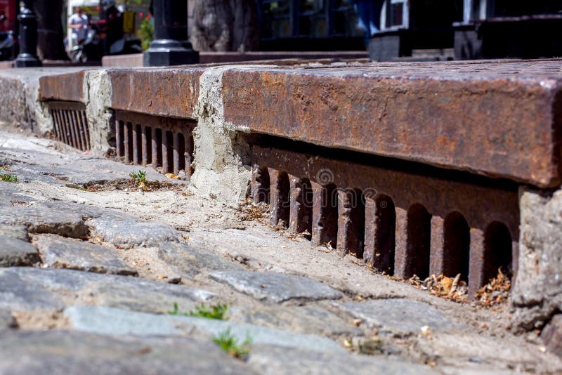 Old Urban Infrastructure Drainage System. Stock Image - Image of ...