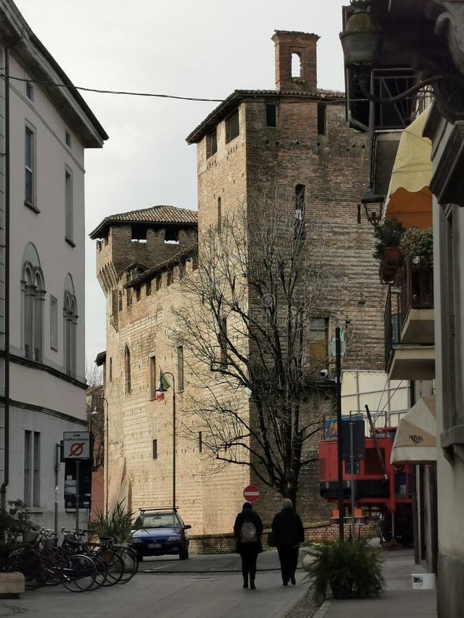 Old Urban Italy Castle Street Editorial Stock Image - Image of italy ...