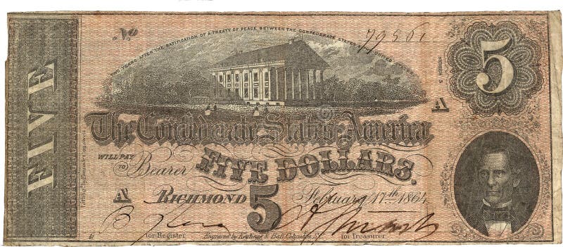 Old USA Money Five Dollar Note Stock Photo - Image of bank, currency ...